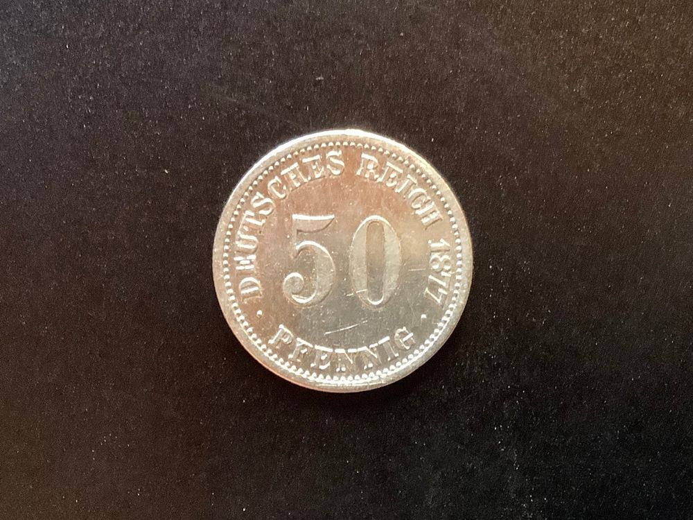 50 Pfennig 1877 D - Silber - Kaiserreich J.7 (Gebraucht) in Meiringen ...