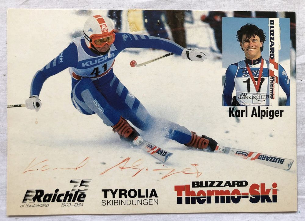 Orig. Autogramm - KARL ALPIGER (Gebraucht) in Schaffhausen für CHF 5 – mit Lieferung auf Ricardo ...