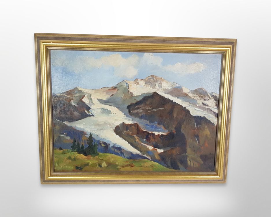 E. GUT-NEEL Gemälde schweizer Berge (Gebraucht) in Suhr für CHF 15 – nur Abholung auf Ricardo kaufen