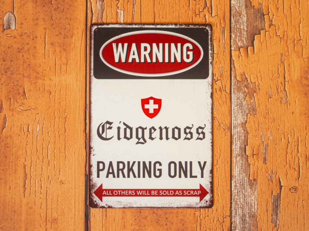 Eidgenoss Parking Only Blechschild (Neu und originalverpackt) in ...