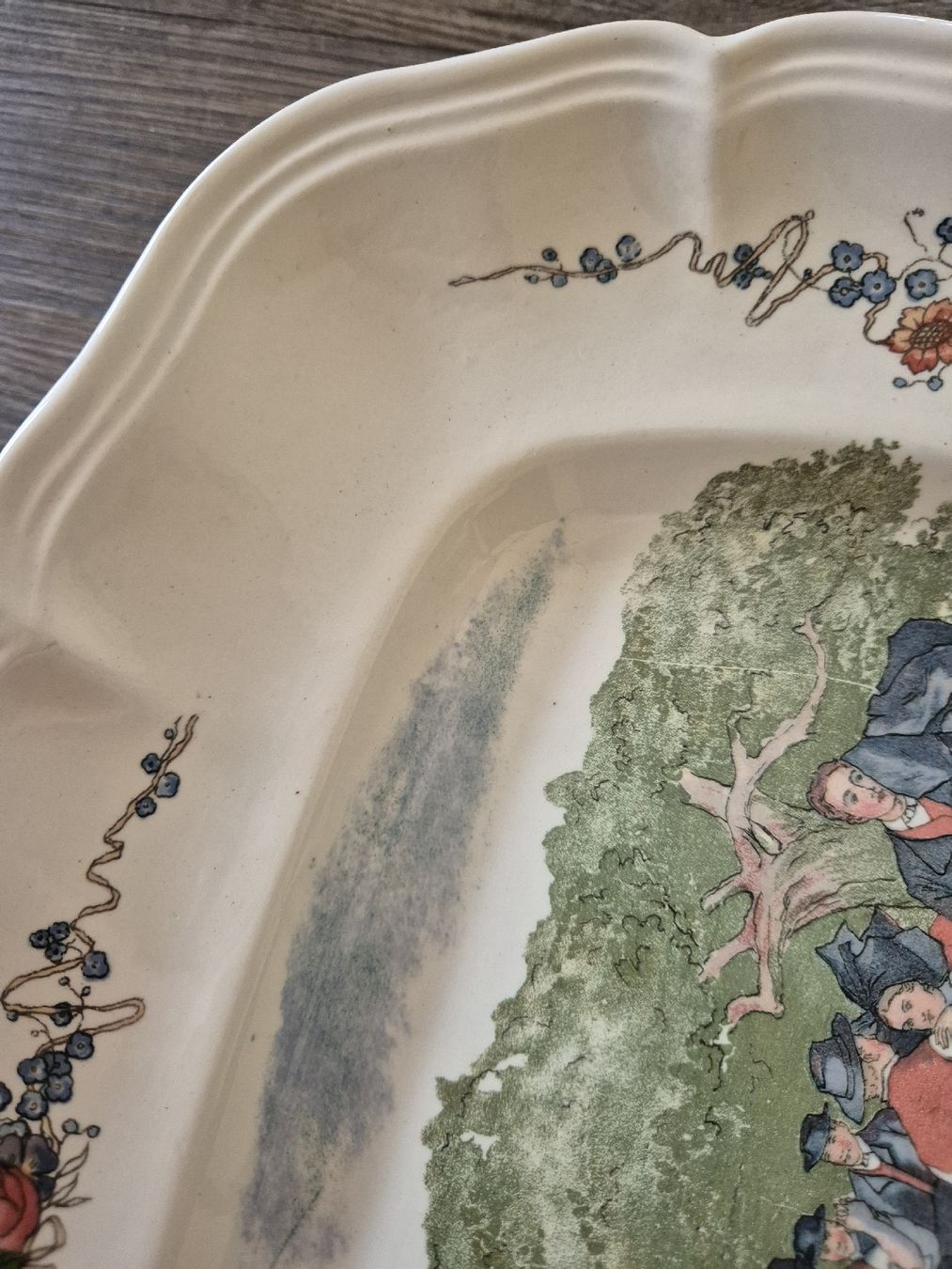 Obernai Faienceries grosse Platte, Rarität mit Trachtentanz! (Gebraucht ...