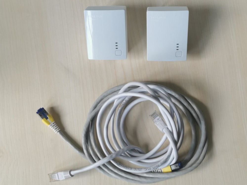 TP-link powerline 500mbps Ethern. (no WiFi) mit 2xRJ45 kabel (Gebraucht ...