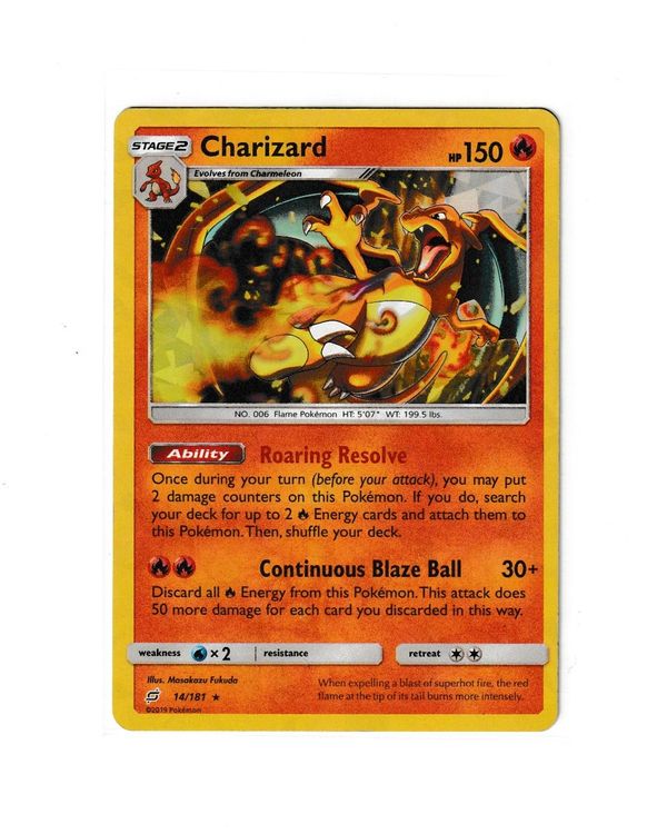 Pokémon Charizard (14/181), Cosmos Foil, Sun & Moon Team Up | Kaufen ...