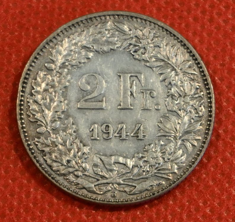 2 Franken 1944 Silber (Gebraucht) in Winterthur für CHF 9 – mit Lieferung auf Ricardo kaufen