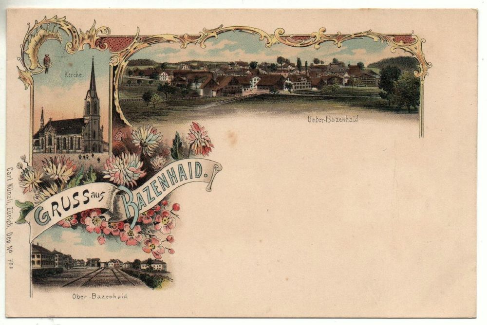 LITHO Gruss aus Ober-/ Unter- BAZENHEID (Neu (gemäss Beschreibung)) in Jona für CHF 49.9 – mit ...