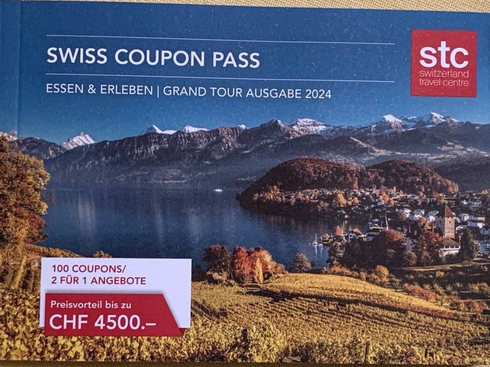 Swiss Coupon Pass Buch 2024 - 100 exklusiven 2 für 1 Coupons (Gebraucht ...