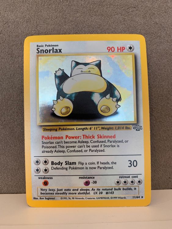 11/64 Snorlax Relaxo Holo ENG Pokemon Jungle Dschungel | Kaufen auf Ricardo
