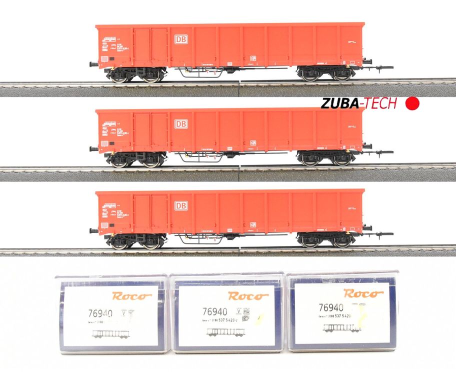 3x Roco 76940 Hochbordwagen Eanos-X SBB H0 GS mit OVP (Gebraucht) in St. Gallen für CHF 61 – mit ...