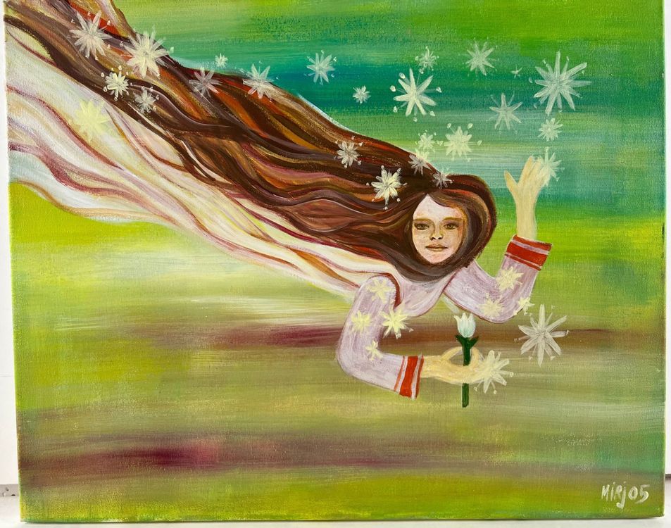 Fliegende Mädchen Gemälde signiert. (Gebraucht) in Neuhausen am Rheinfall für CHF 10 – mit ...