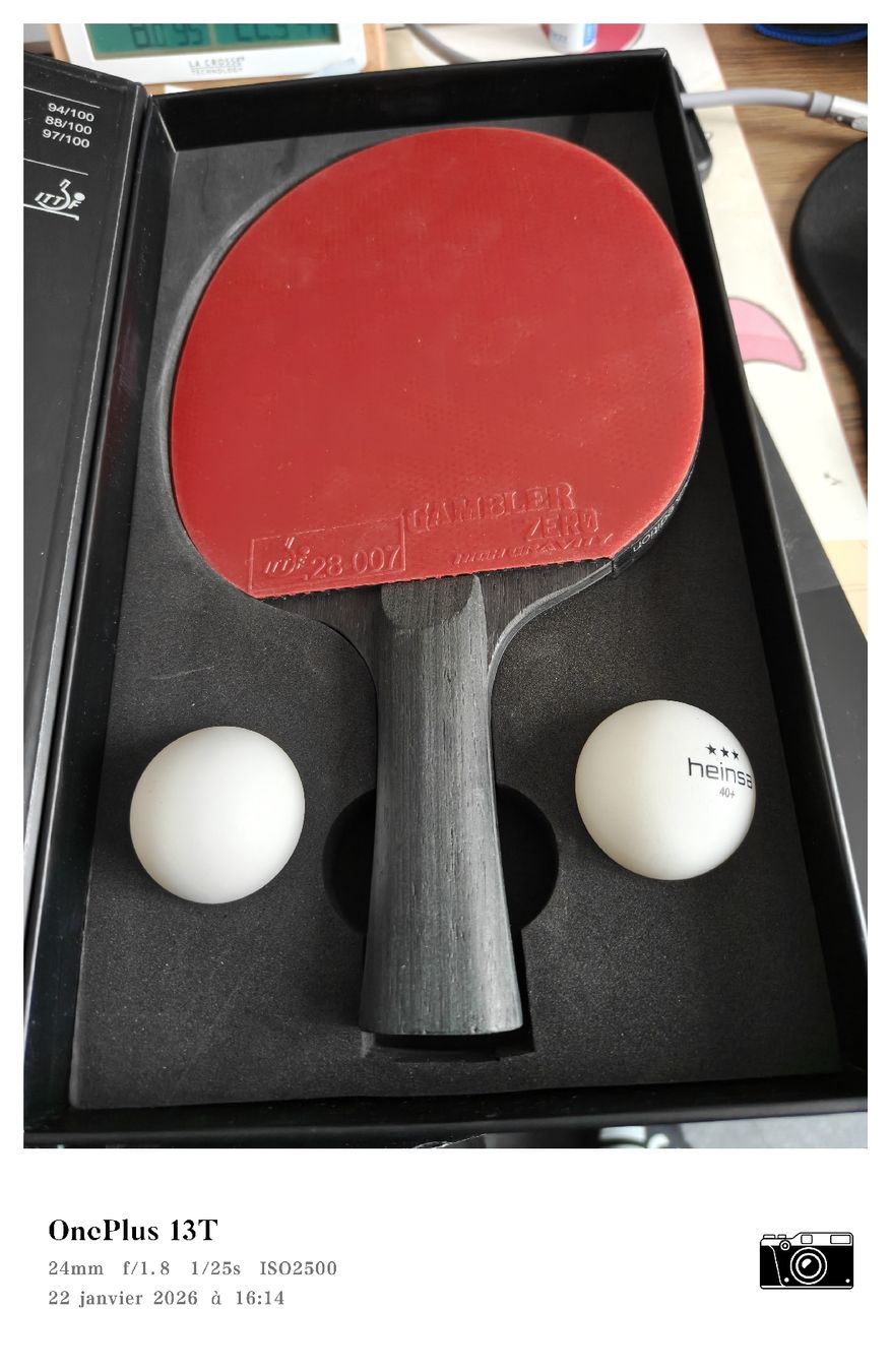 raquette de tennis de table de la marque Heinsa Allemagne (Neuf avec ...