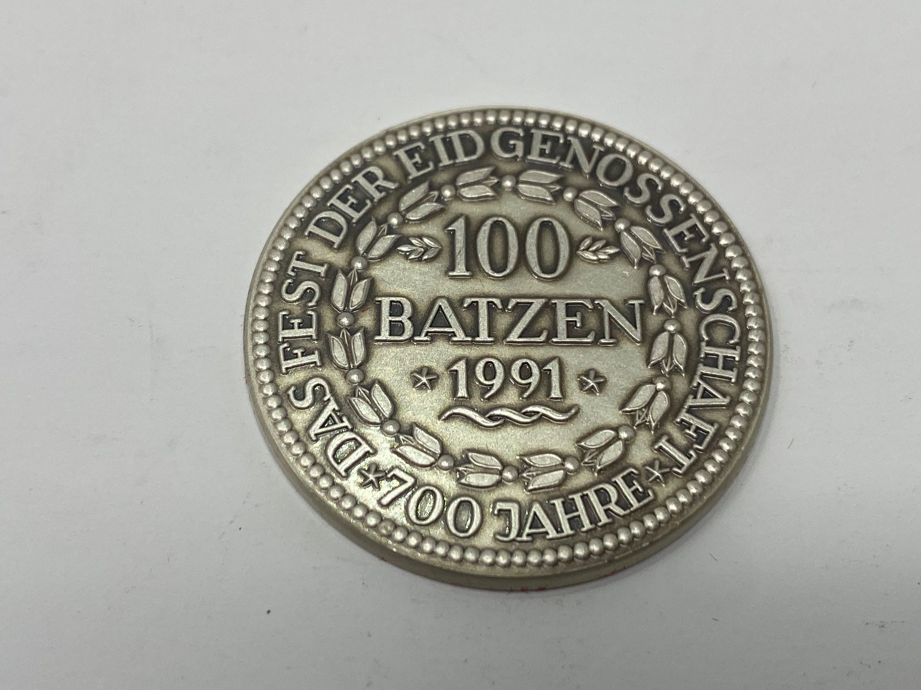 Silber Batzen 1991 - 700 Jahre Eidgenossenschaft Münze - 900 (Gebraucht ...