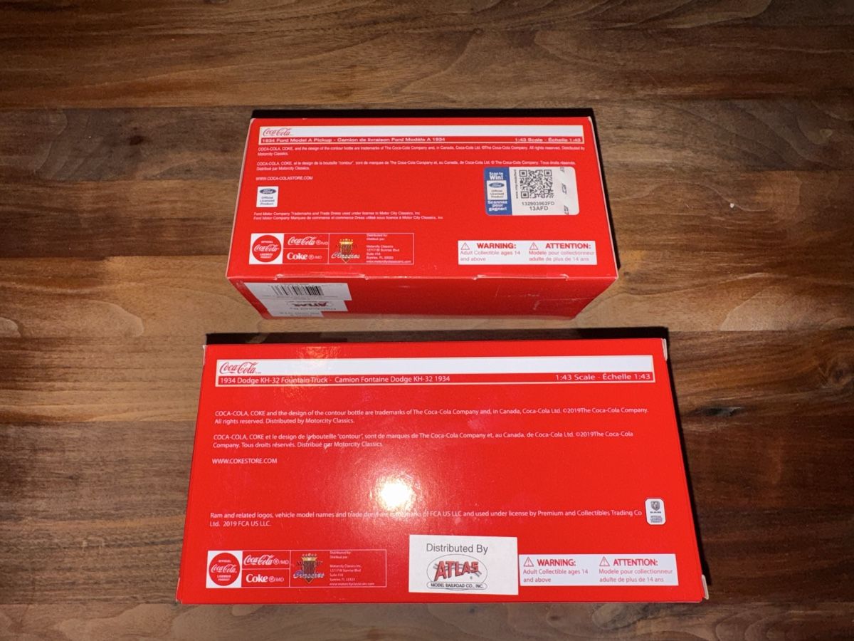 Coca Cola 1934 Dosge KH 32 und 1934 Ford Model A Pickup (Neu und ...