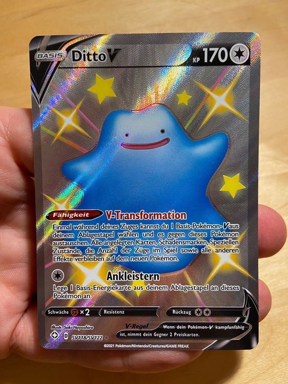 Shiny Ditto V Full Art - Pokemon Karte (Neu (gemäss Beschreibung)) in ...