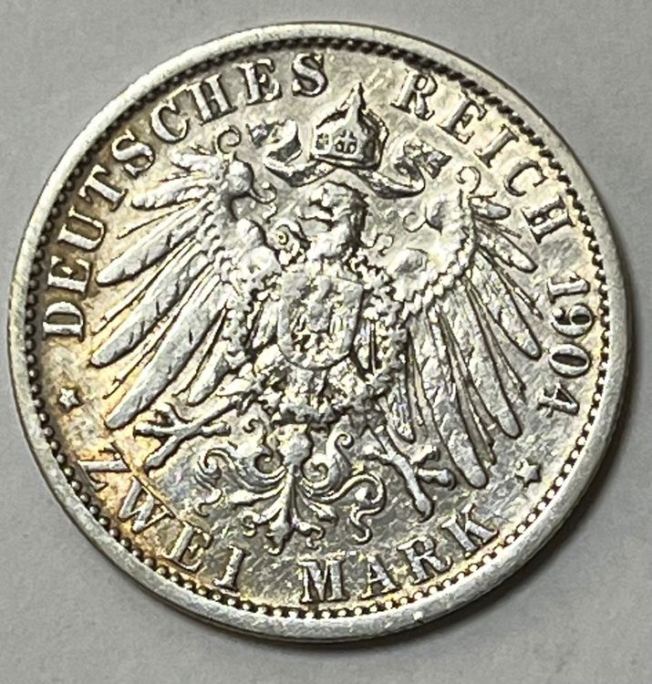2 MARK, König Wilhelm II, 1904 (Silber .900) (Gebraucht) in Dietikon ...