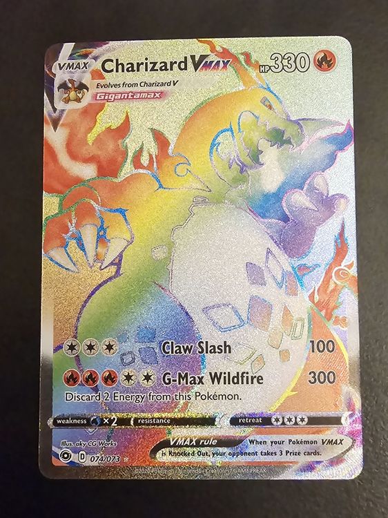 Carte Pokemon Charizard Vmax Gigantamax Rainbow Rare (Neu (gemäss ...