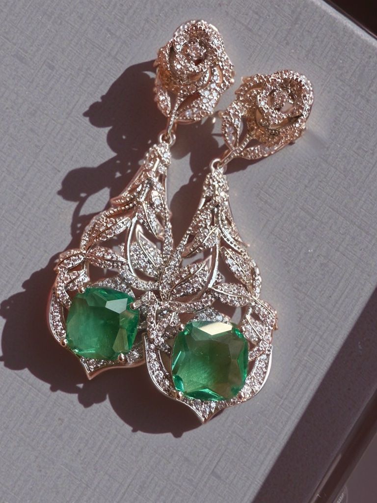 Boucles d’oreilles Éclat Émeraude (Neuf avec emballage d'origine) à St ...