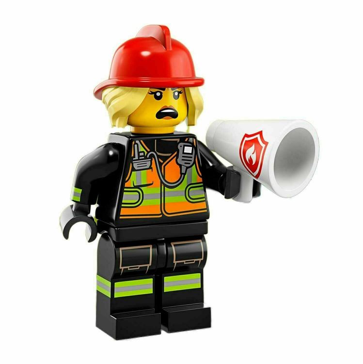 LADY FIREFIGHTER LEGO MINIFIGURE 71025 SERIE 19 new in open (Neu ...
