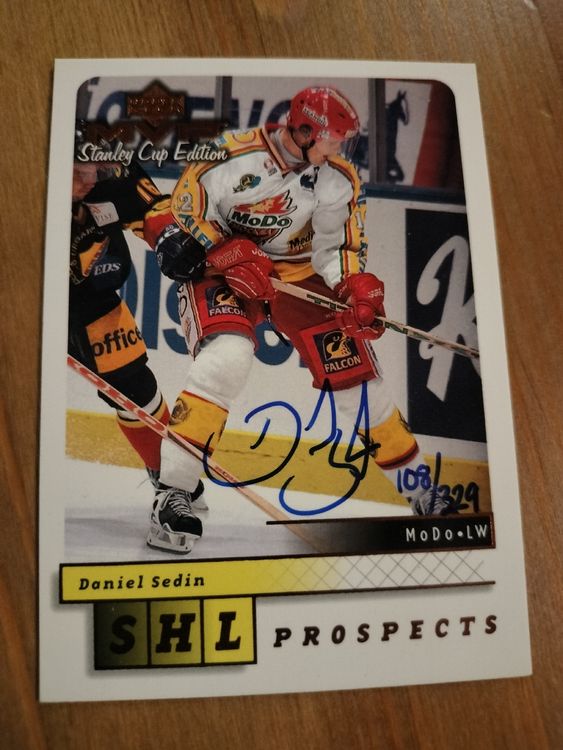 Daniel Sedin original signierte schwedische scl Card Selten | Kaufen ...