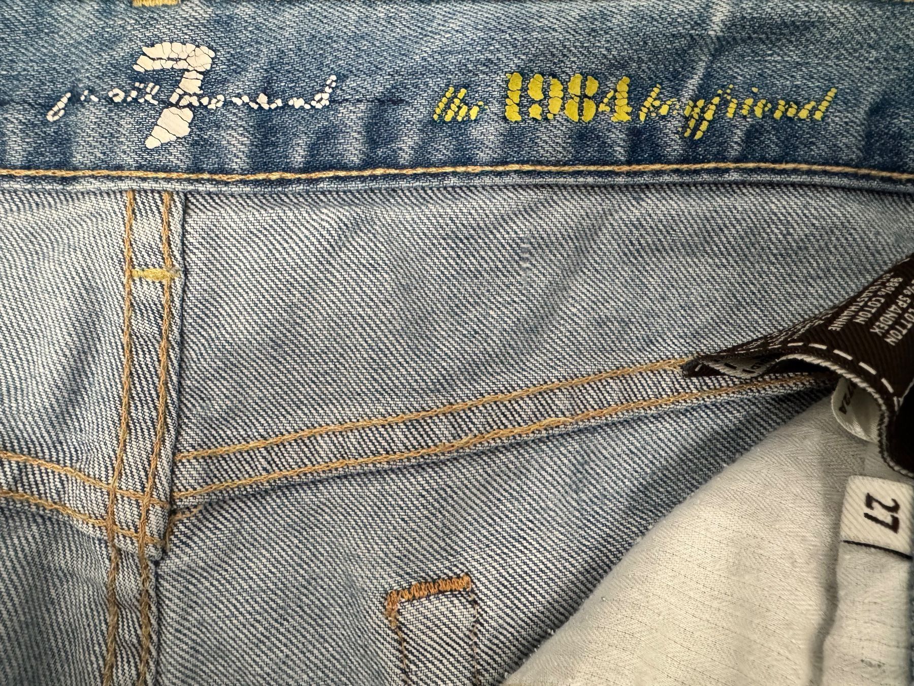 7 FOR ALL MANKIND jeans bleu coupe droite 27 (D'occasion) à Genève pour ...