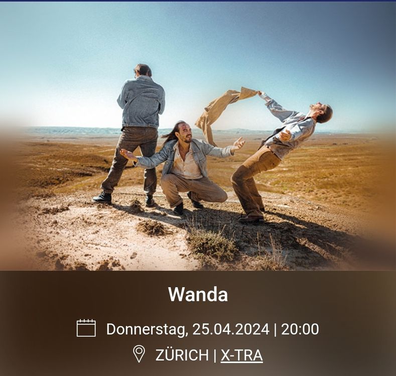 Wanda Ticket x2 Zurich Concert (Neu und originalverpackt) in Zürich für ...
