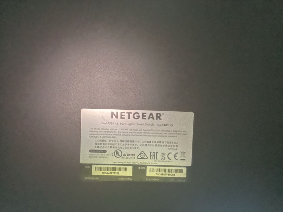 Netgear ProSAFE GS748T v5 Switch 48-Port Gigabit Switch (Gebraucht) in ...