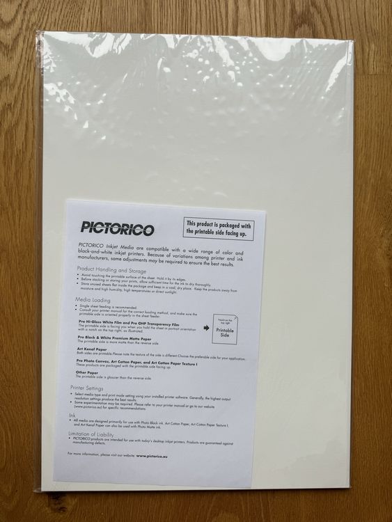Negativfolie Pictorico High Gloss White Film (Gebraucht) in ...
