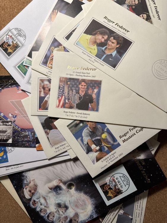 Grosse Roger Federer Briefsammlung inkl. Einer Münze (Gebraucht) in ...