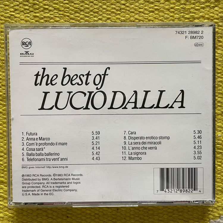 LUCIO DALLA-BEST OF (Gebraucht) in Rorschacherberg für CHF 2.9 – mit ...