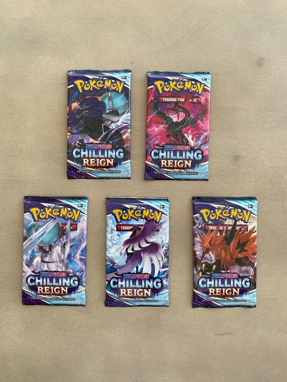 5 x Chilling Reign Booster Pack Art Set - Pokemon (Gebraucht) in Basel ...