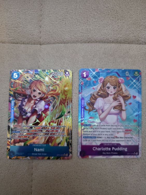 One Piece OP11 und PRB02 Display Nami Charlotte Pudding (Neu (gemäss ...