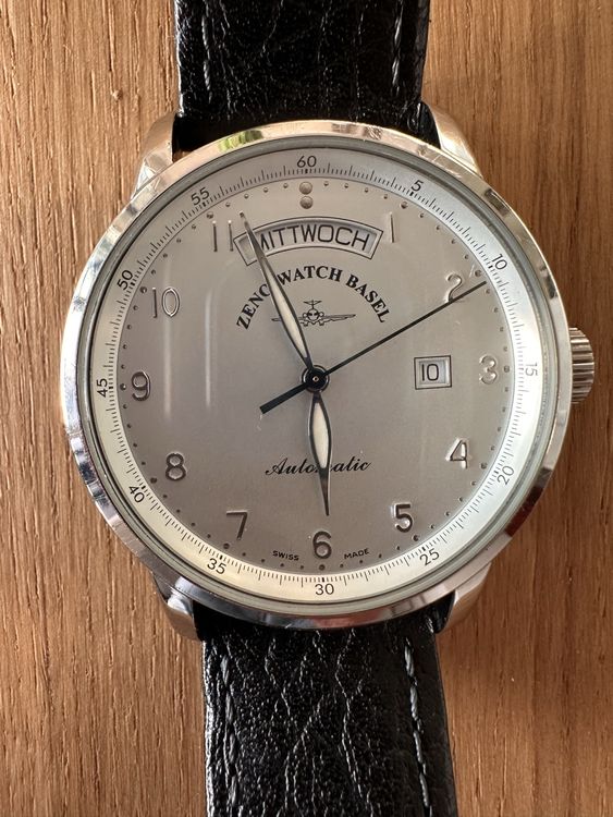 ZENO-WATCH BASEL Magellano Big Day Automatic Steel White (Gebraucht) in ...