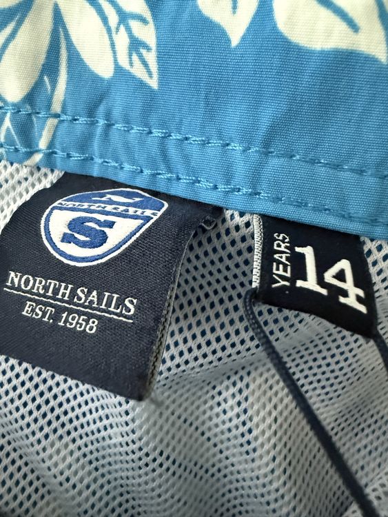 Costume da bagno North Sails blu con fiori bianchi taglia 14 (Neu und ...