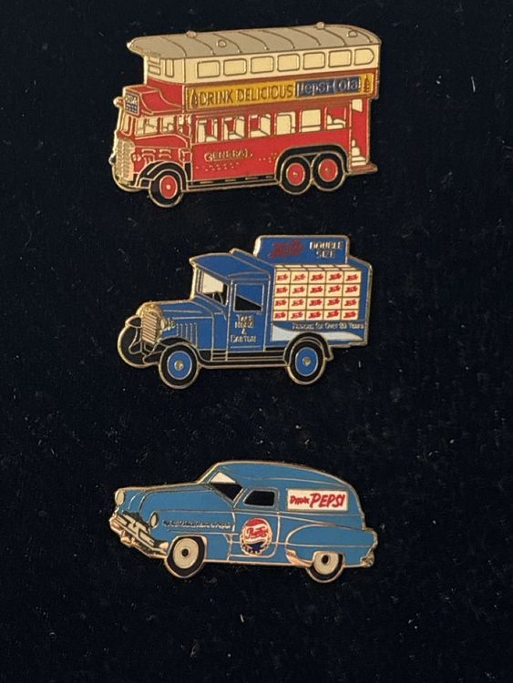 Pepsi Cola Pins, 3er Set, Jahrgang 1995, Sammlerstücke! (Gebraucht) in ...