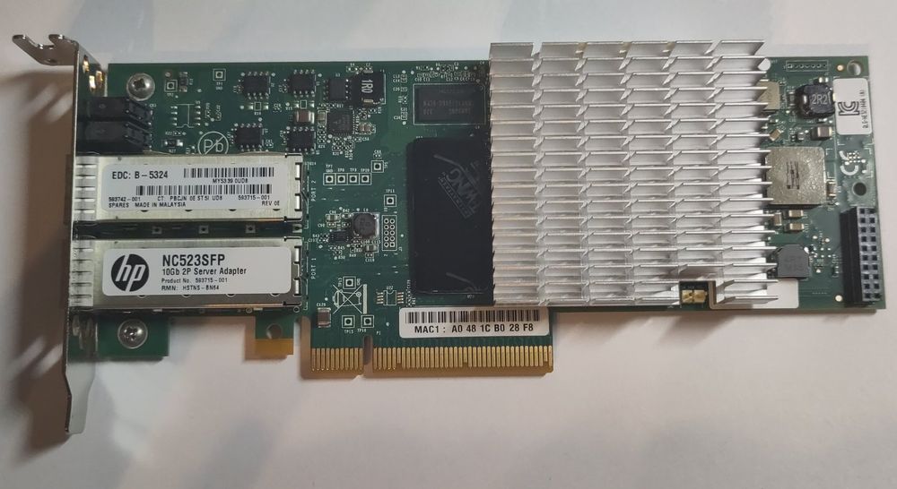 HP NC523SFP Dual Port 10GbE SFP+ Glasfaser Netzwerkkarte (Gebraucht) in Widnau für CHF 50 – mit ...