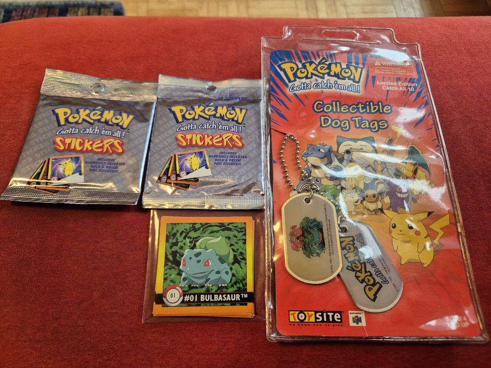 Pokemon Sticker Booster 1999, Sticker Starter Set, Dog Tag (Neu (gemäss ...