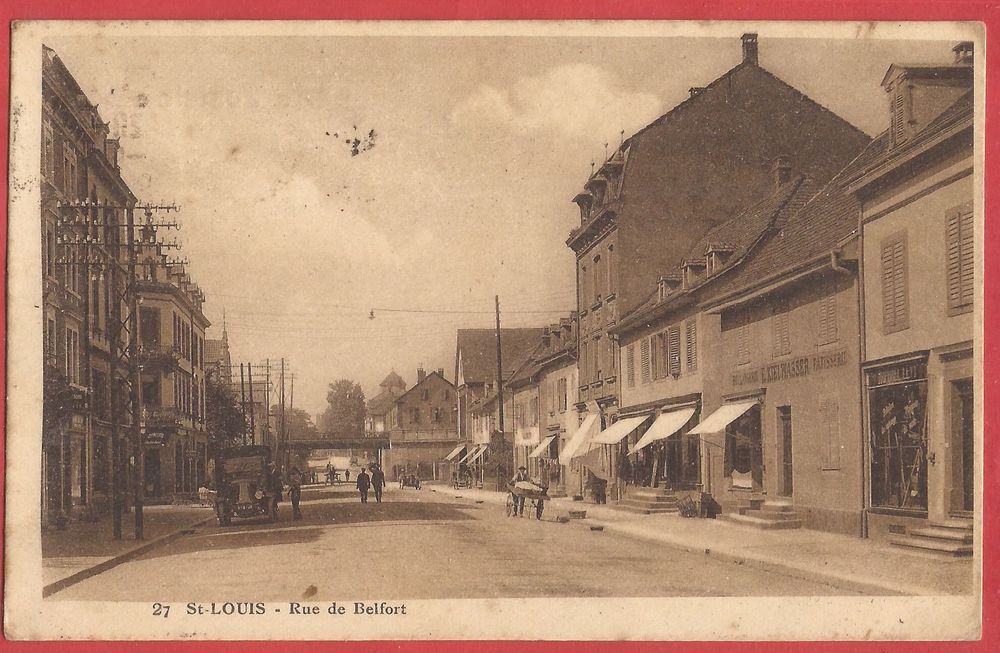 St. Louis bei Basel - Rue de Belfort mit Oldtimer - 1929 (Gebraucht) in ...