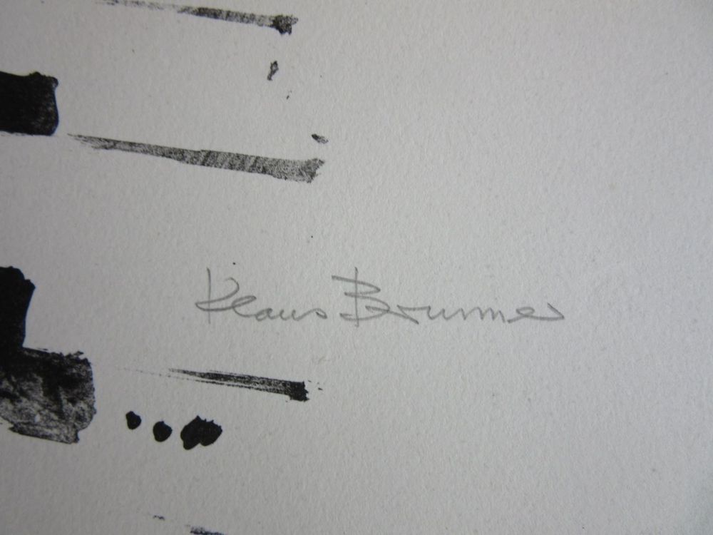KLAUS BRUNNER LITHOGRAPHIE SIGNIERT KÜNSTLERPROBE (Gebraucht) in Gersau ...