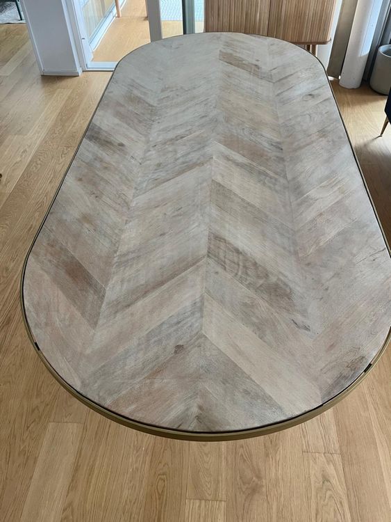 Herringbone Mango Wood Dining Table | Kaufen auf Ricardo
