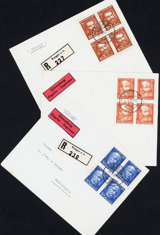 1932: 50 Jahre Gotthardbahn Viererblock-FDC | Kaufen auf Ricardo