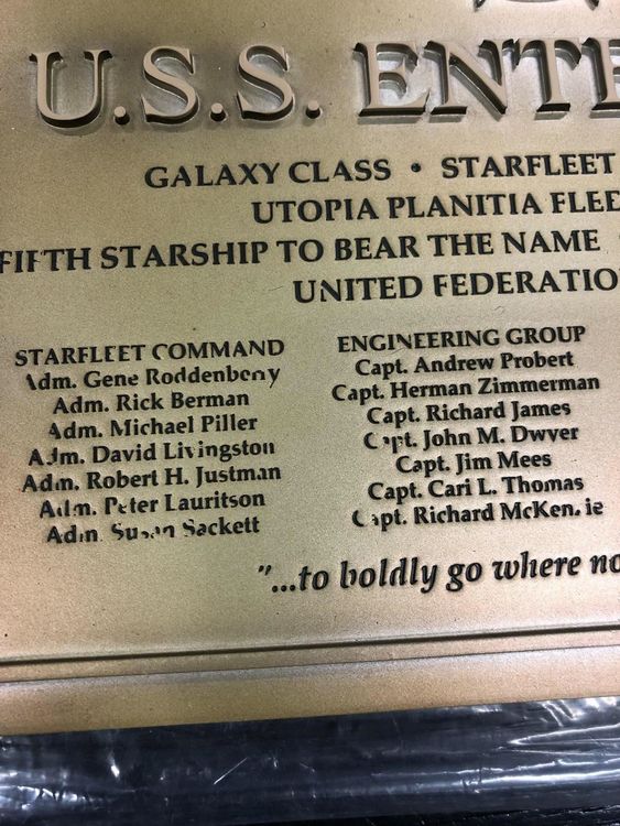 Star Trek Alu Tafel U.S.S. Enterprise (Neu und originalverpackt) in ...