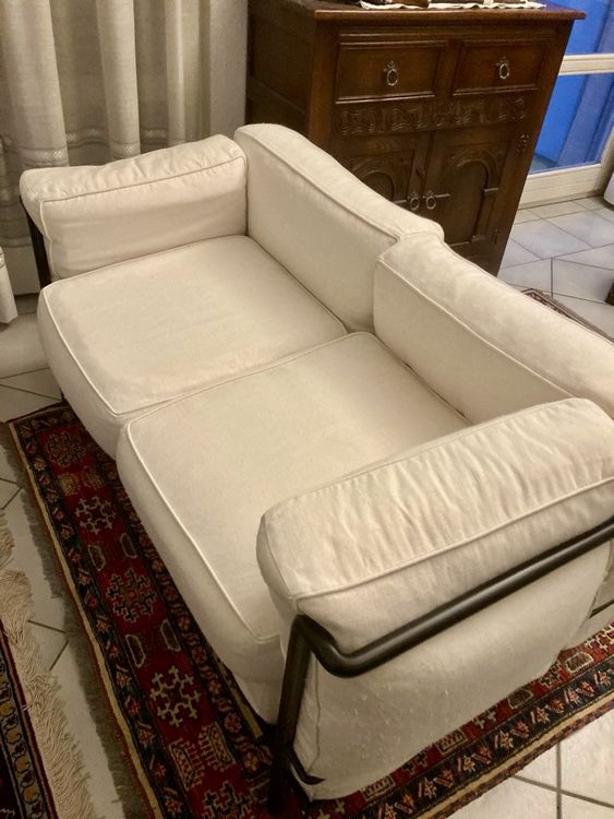 Cassina LC2 Original – 2-Sitzer – Schwarz/Weiß (Gebraucht) in ...