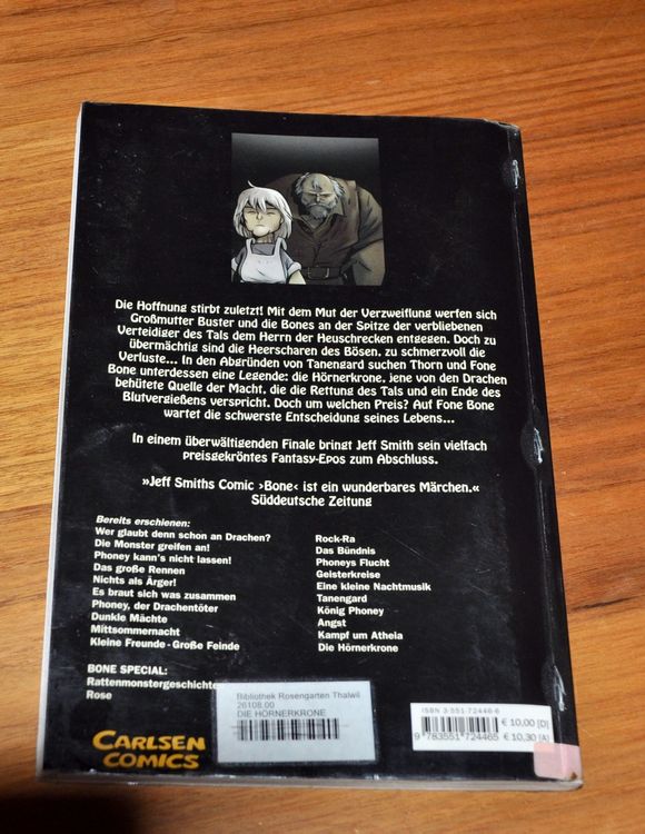 Jeff Smith: Bone Carlsen Bände 19 und 20 (Gebraucht) in Basel für CHF 4 ...