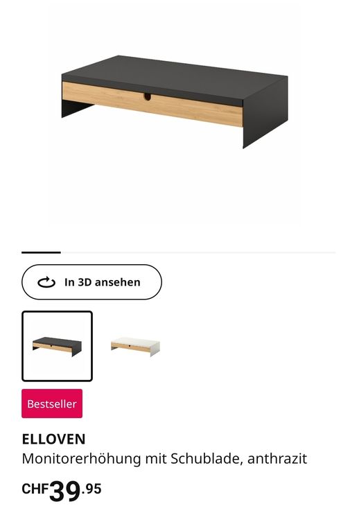 IKEA Monitorerhöhung mit Schublade ELLOVEN | Kaufen auf Ricardo