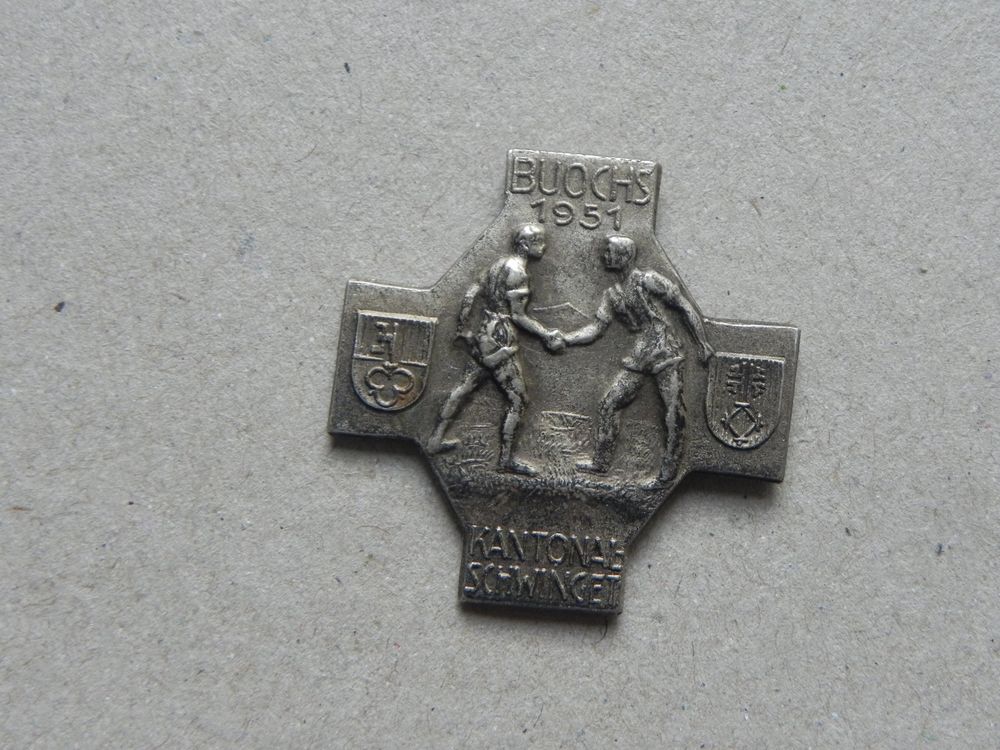 Abzeichen OB - NW Kantonal Schwingfest Schwingen Buochs 1951 (Gebraucht) in Siebnen für CHF 27 ...