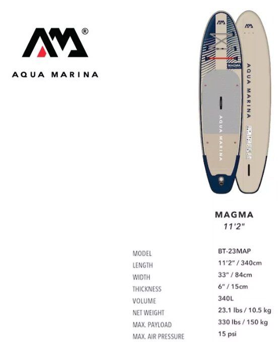 Aqua Marina Magma SUP - max. 150 kg - fabrikneu und OVP (Neu und ...