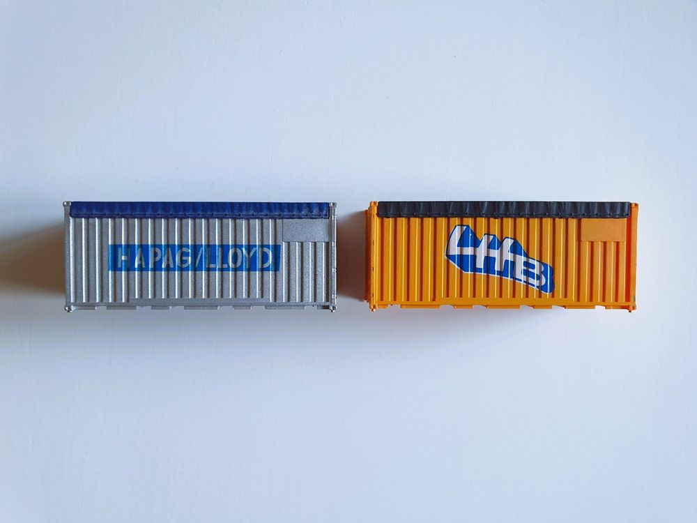 Roco, 5057 A D, HO, open top stahl container 20’, LHB, Hapag | Kaufen ...