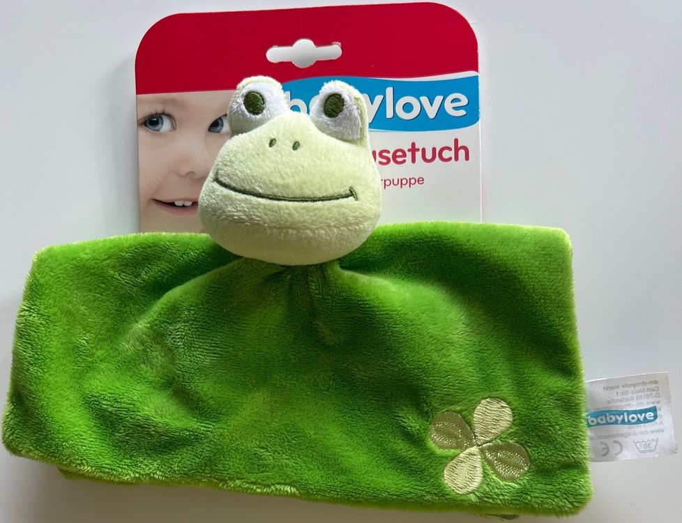 Nuschi Nuscheli Schmuse Kuschel Tuch Kind Baby Frosch Grün (Neu und ...