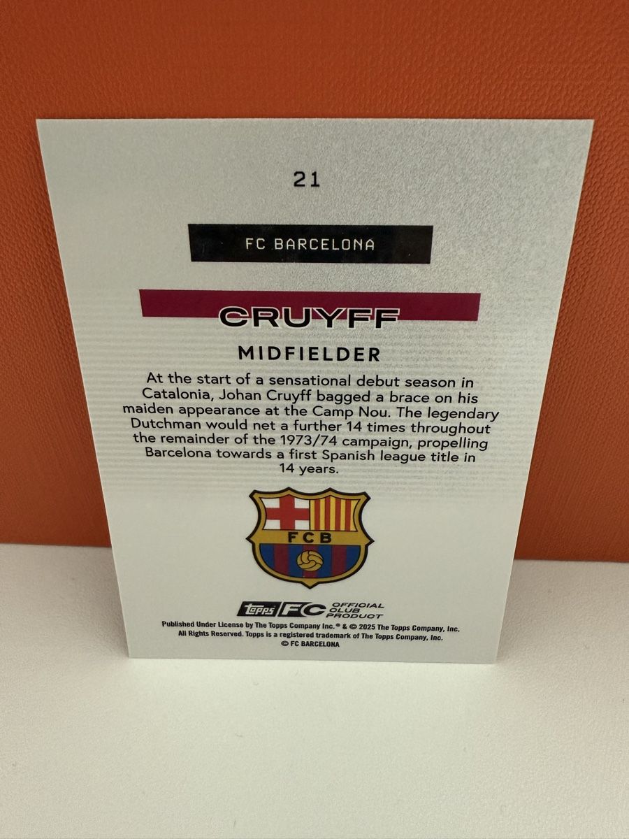 Topps | Johan Cruyff | FC Barcelona | Team Set 2025/26 (D'occasion) à ...