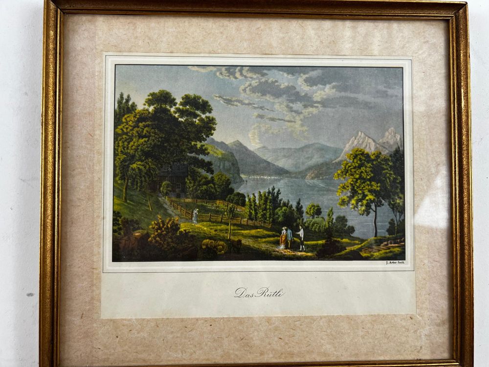 2x Landschaft Lithographie / Stich (Gebraucht) in Neuhausen am Rheinfall für CHF 5 – mit ...