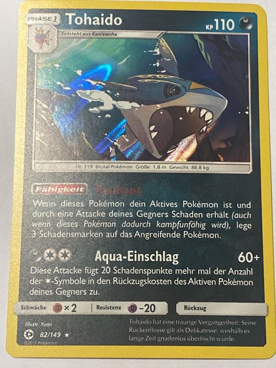 Pokemonkarte Tohaido Holo (Neu (gemäss Beschreibung)) in Neuhausen für ...